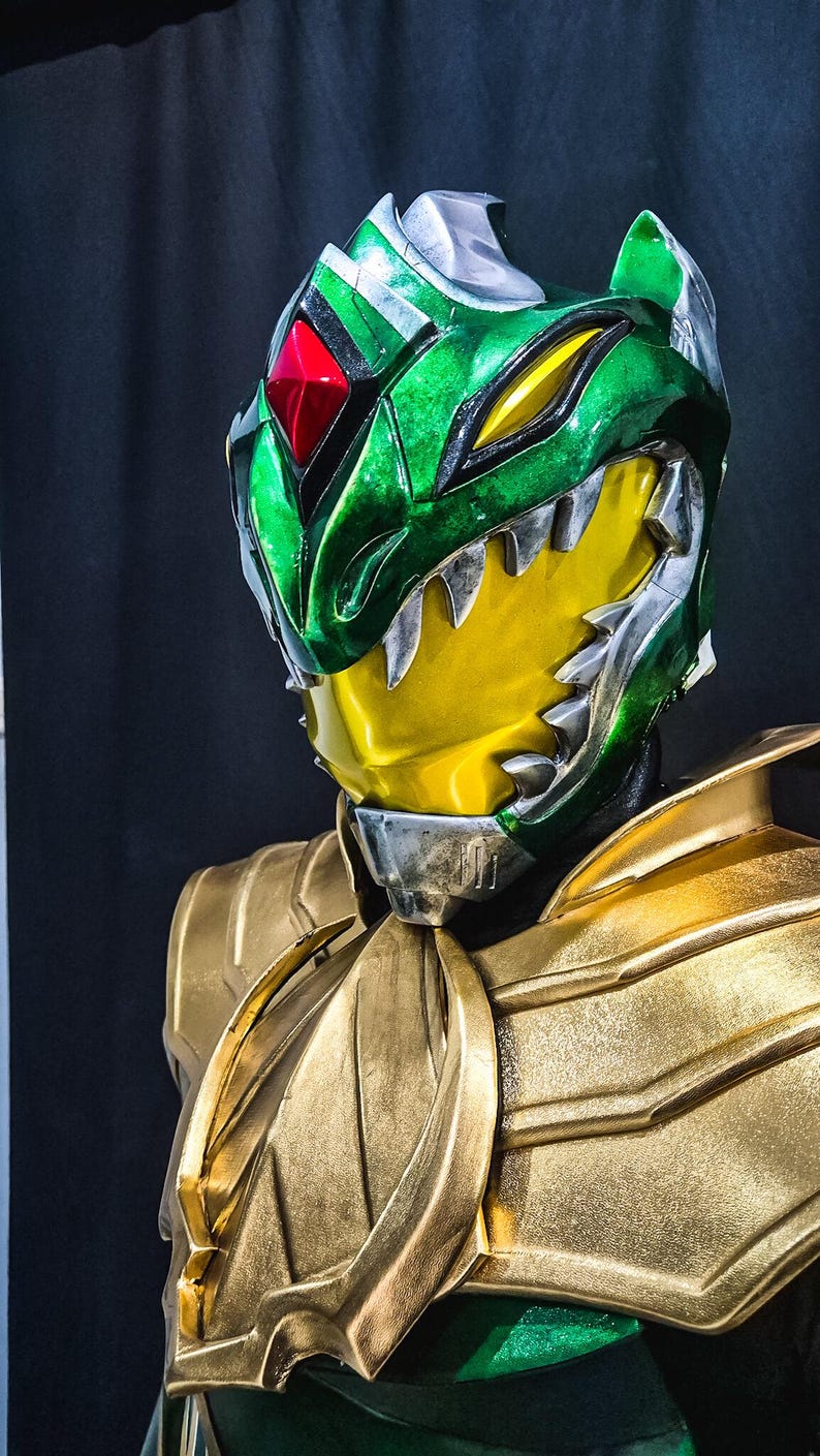 Green Dragon Ranger Costume Custom FULL SET for Cosplay Wearable Suit ...