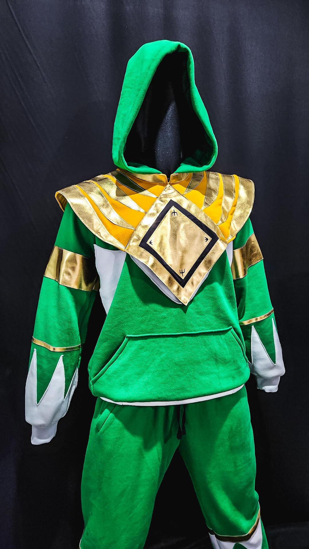 MMPR Green Hoodie Power Ranger [CUSTOM SIZE] - Etsy