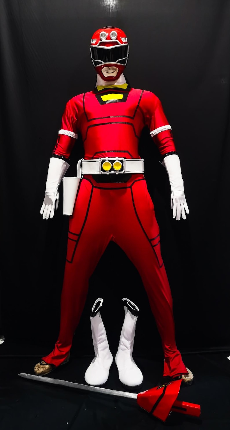 Red Turbo Ranger Costume Full Set [CUSTOM SIZE] - Etsy