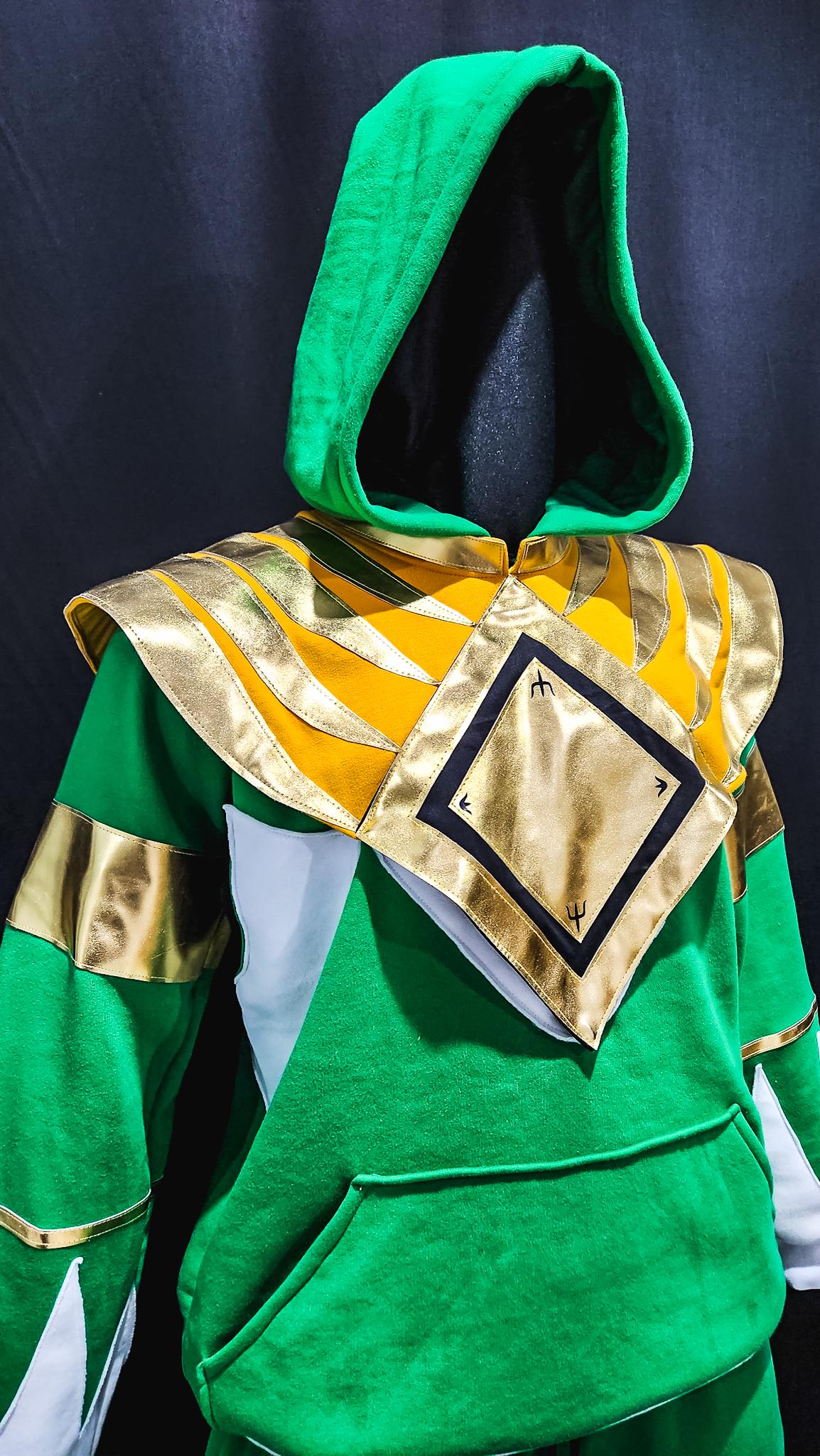 MMPR Green Hoodie Power Ranger [CUSTOM SIZE] - Etsy