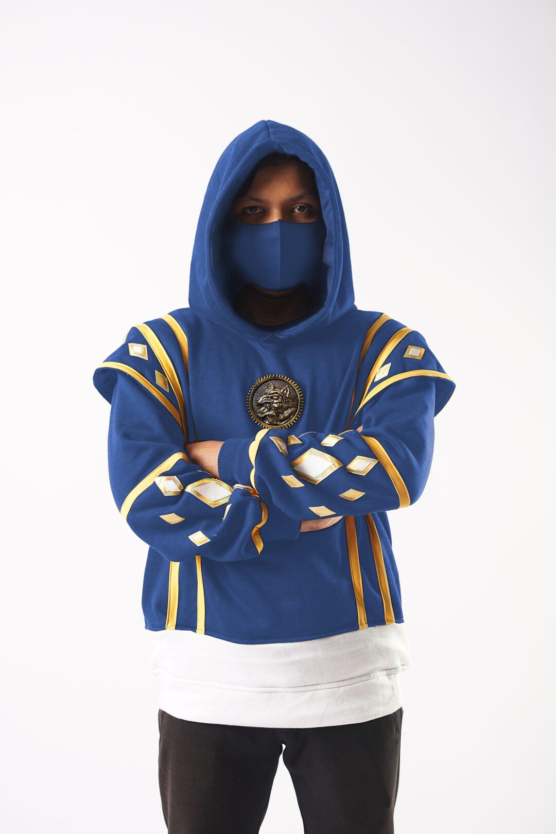 Power Ranger Hoodie Blue Ninjetti [CUSTOM SIZE] - Etsy