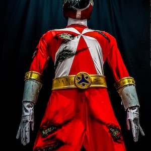 Red Lightspeed Rescue Power Ranger Helmet - Battle Damage Version ...