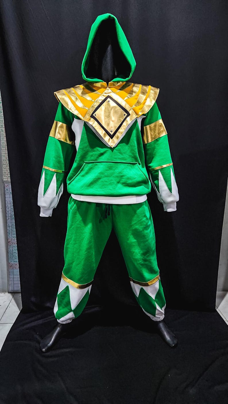MMPR Green Hoodie Power Ranger [CUSTOM SIZE] - Etsy