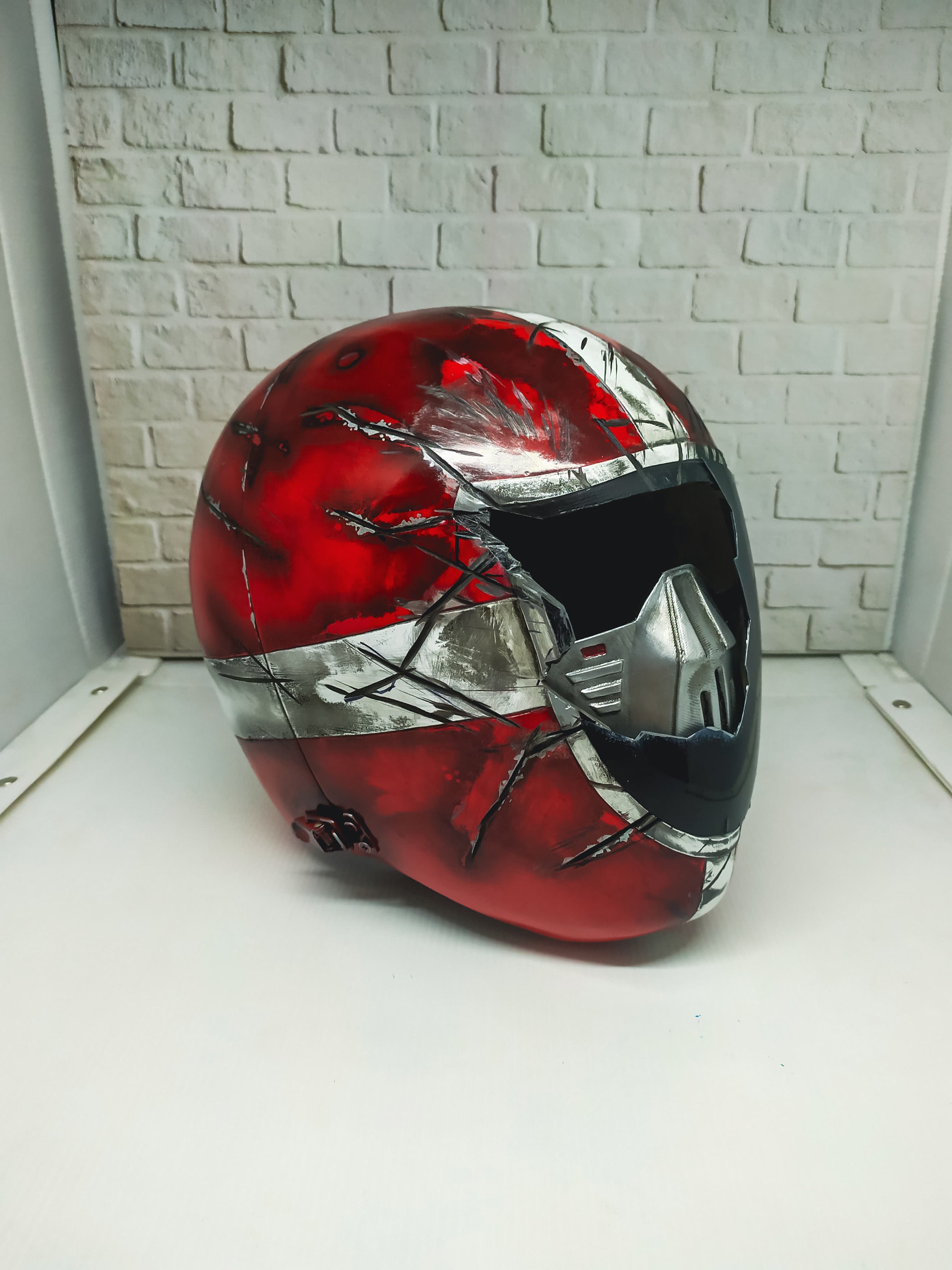 Red Lightspeed Rescue Power Ranger Helmet BATTLE DAMAGED VERSION - Etsy