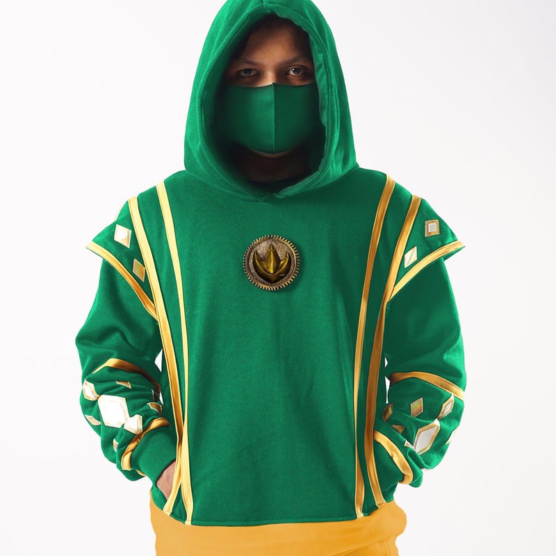 Green Power Rangers Hoodie - Etsy UK