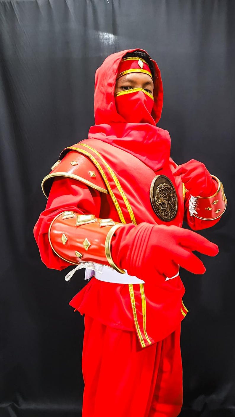 Red Ninjetti Costume Power Ranger CUSTOM SIZE Full Set - Etsy