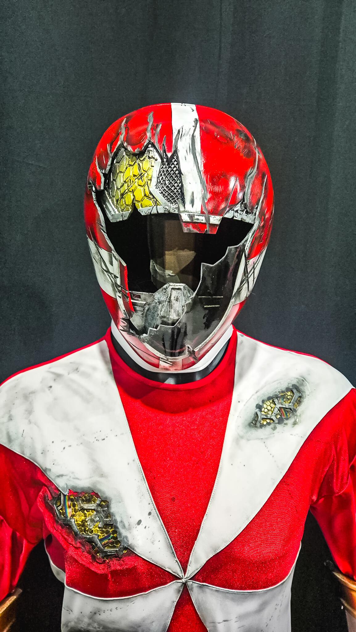 Red Lightspeed Rescue Power Ranger Costume Full Set Wearable Suit for ...