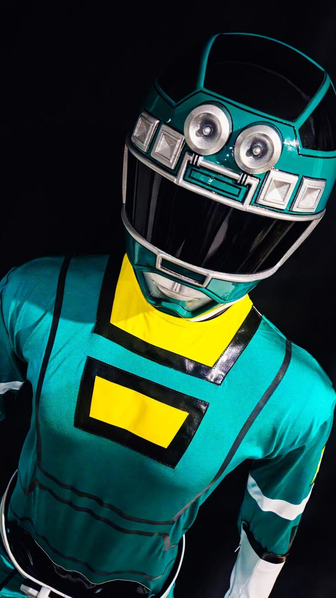 Green Turbo Ranger Costume FULL SET for Cosplay Wearable Suit Tokusatsu ...