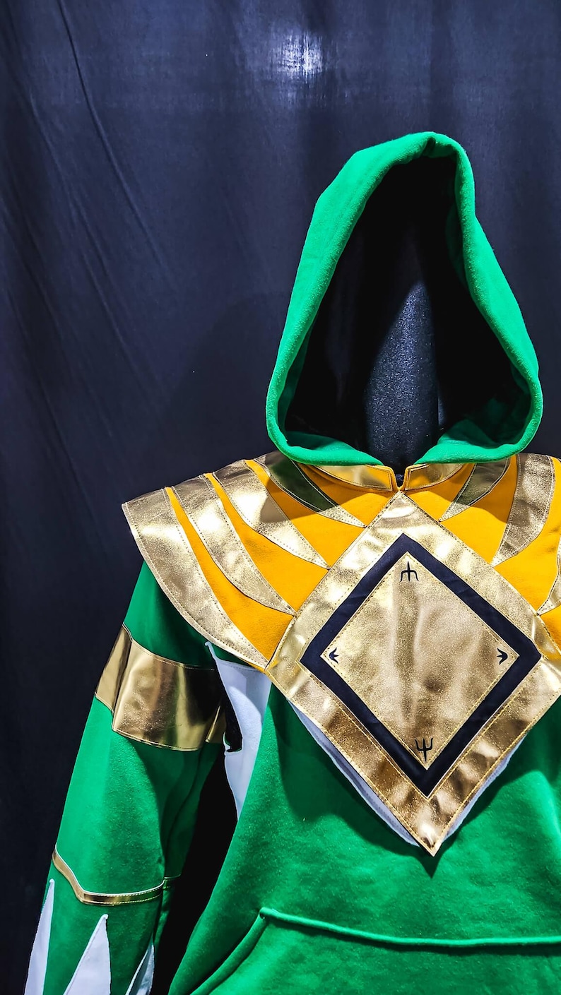 MMPR Green Hoodie Power Ranger [CUSTOM SIZE] - Etsy