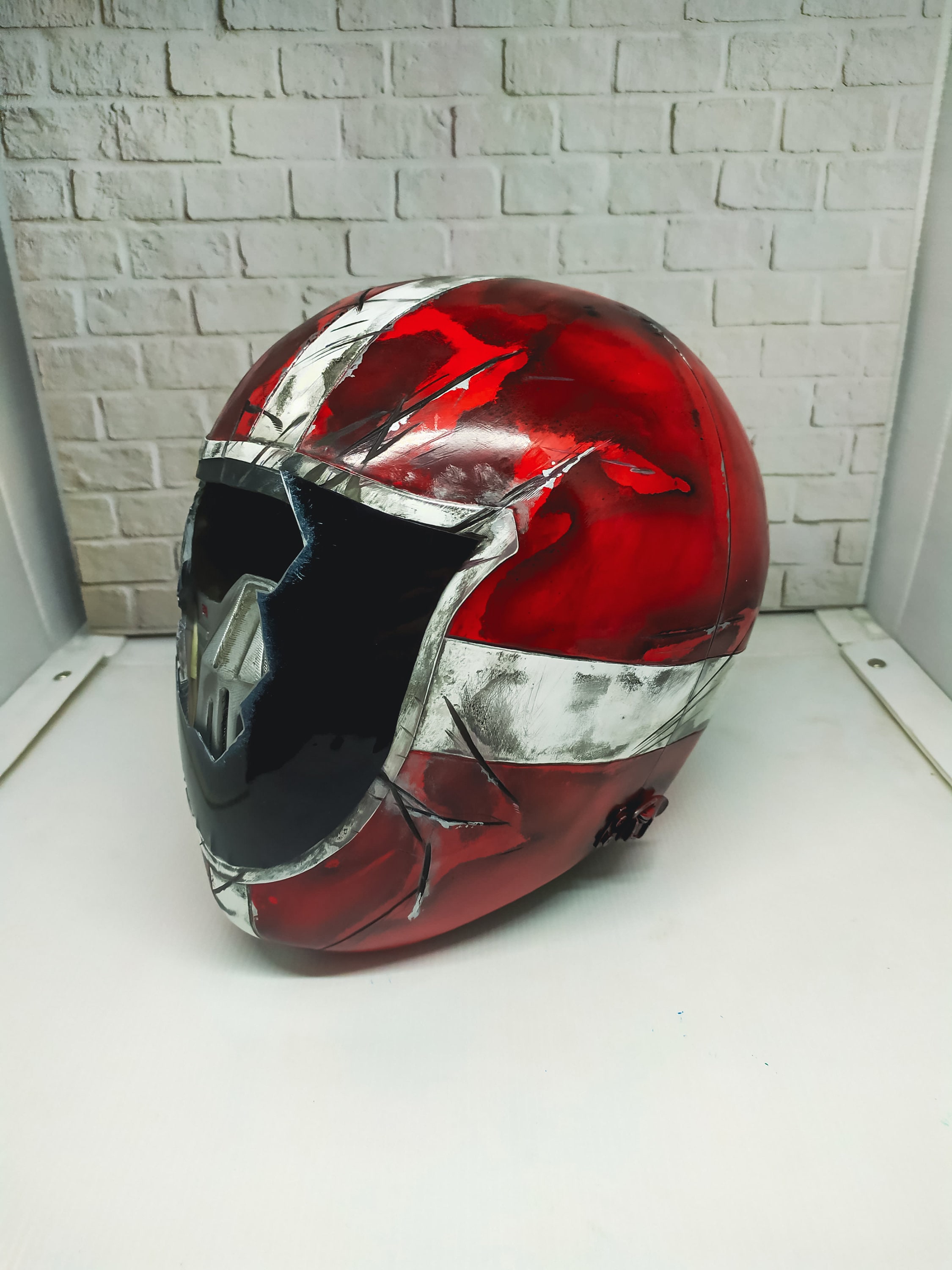 Red Lightspeed Rescue Power Ranger Helmet BATTLE DAMAGED VERSION - Etsy
