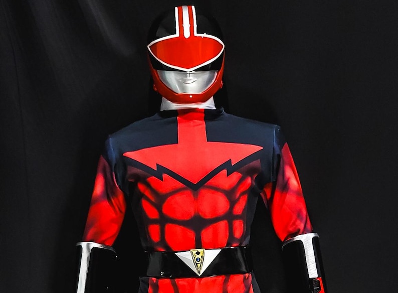 Time Force Red Ranger Costume FULL SET Wearable Suit for Cosplay ...