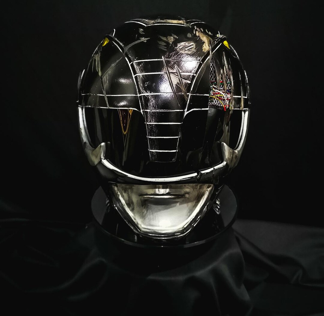 Black Ranger MMPR Damage Custom Collectible Helmet Mask Replica - Etsy