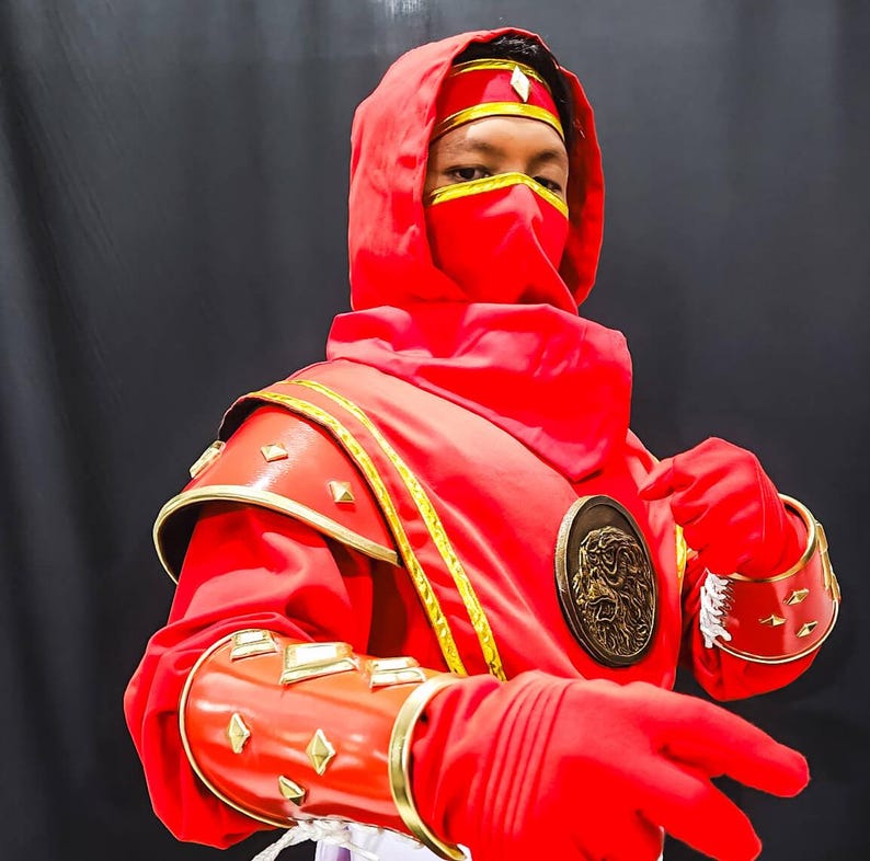 Red Ninjetti Costume Power Ranger CUSTOM SIZE Full Set - Etsy