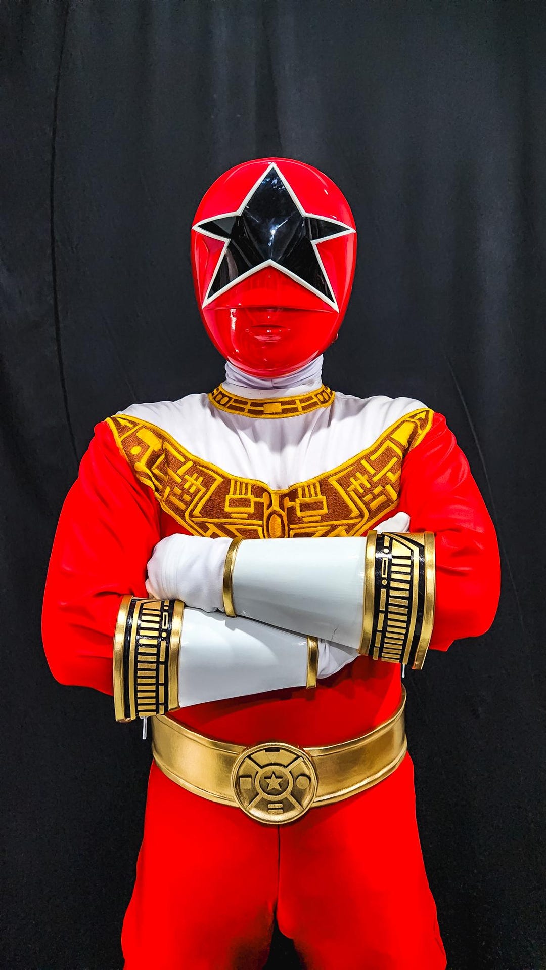 Red Zeo Power Ranger Full Body Set Costume Wearable Suit for Tokusatsu ...