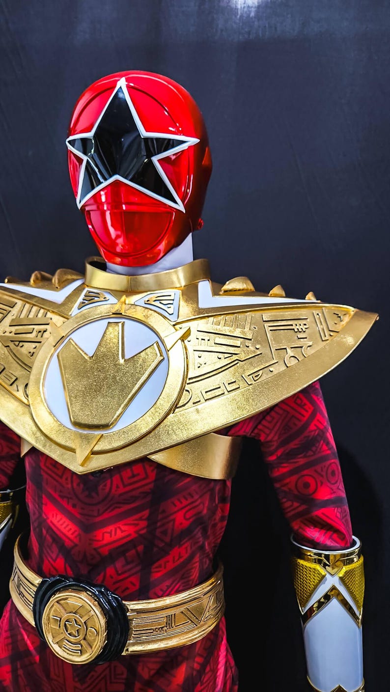 Red Zeo Power Rangers Costume Custom for Cosplay - Etsy