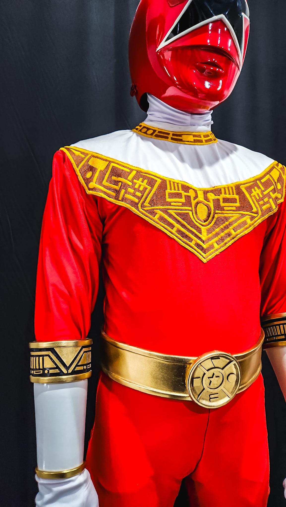 Red Zeo Power Ranger Full Body Set Costume Wearable Suit for Tokusatsu ...