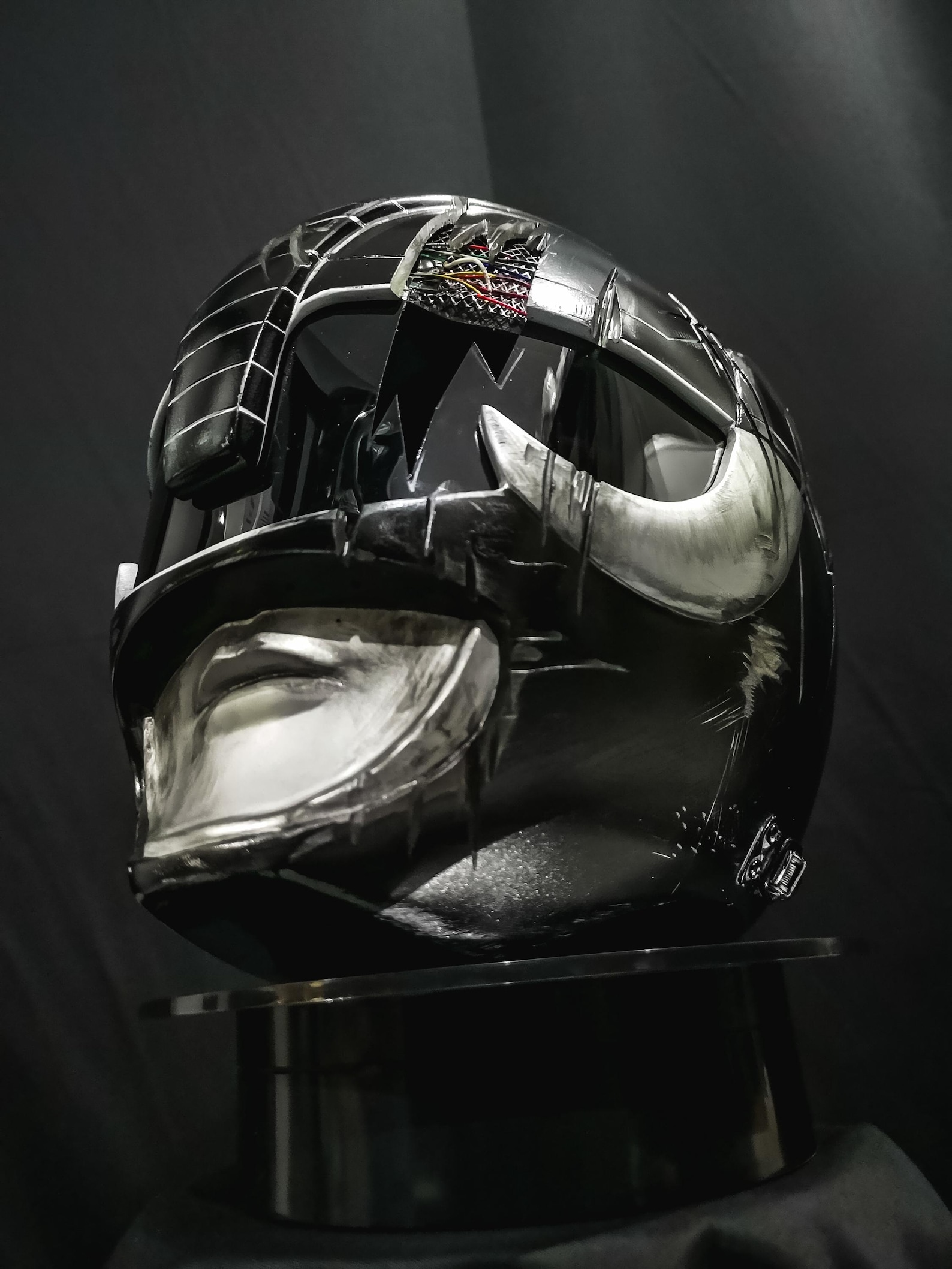 MMPR Black Damage Custom Helmet Replica Mask [custom Size] by ...