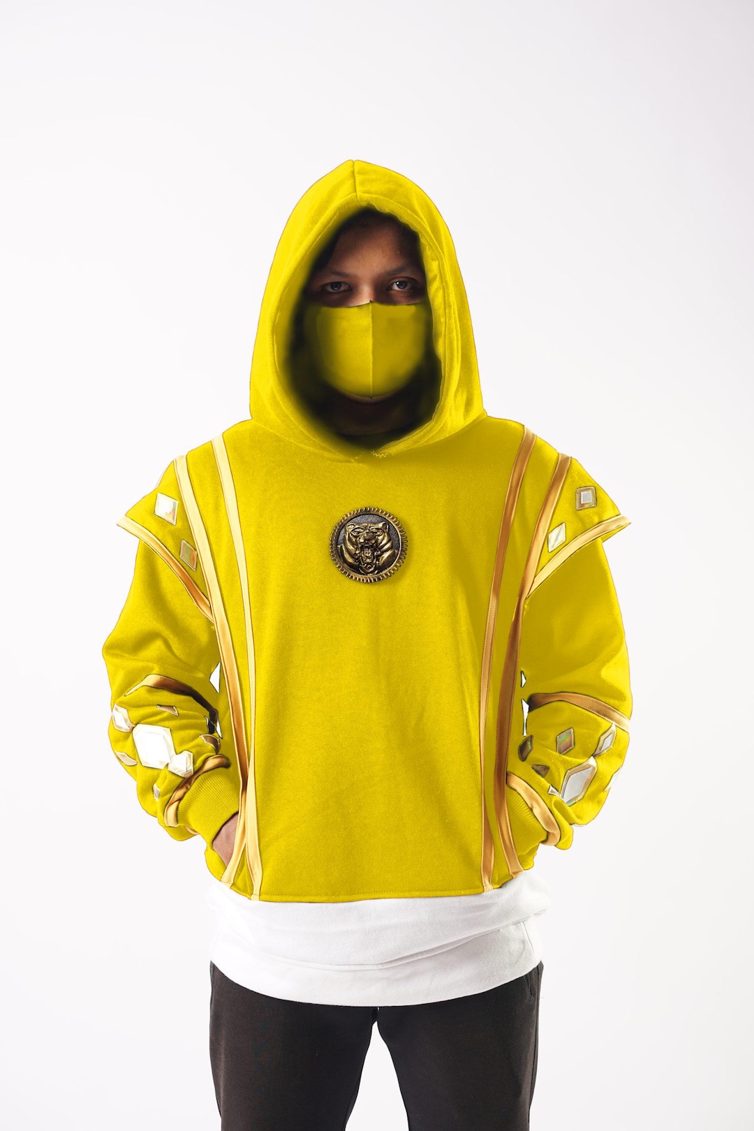 Yellow Ninjetti Hoodie Power Ranger Wearable Clothes Lightweight Hoodie ...