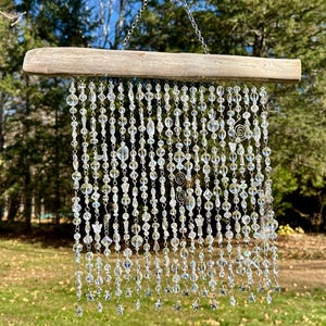 Crystal Glass Driftwood Suncatcher, Twinkly Clear Glass Window Curtain ...