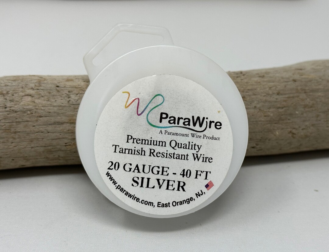 20 Gauge Silver Parawire, 40 Feet Bright Silver Wire, 20 Gauge Tarnish Resistant Craft Wire ...