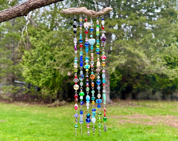 Hippie Driftwood Suncatcher, Boho Zen Decor, 60s 70s Accent, Bohemian ...