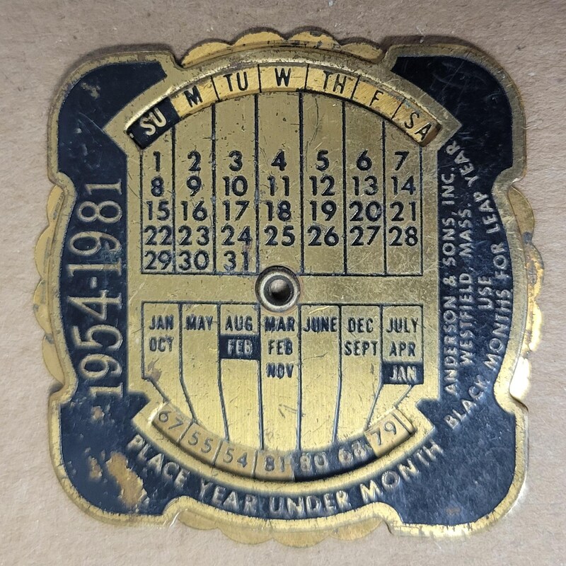 Brass Perpetual Calendar - Etsy