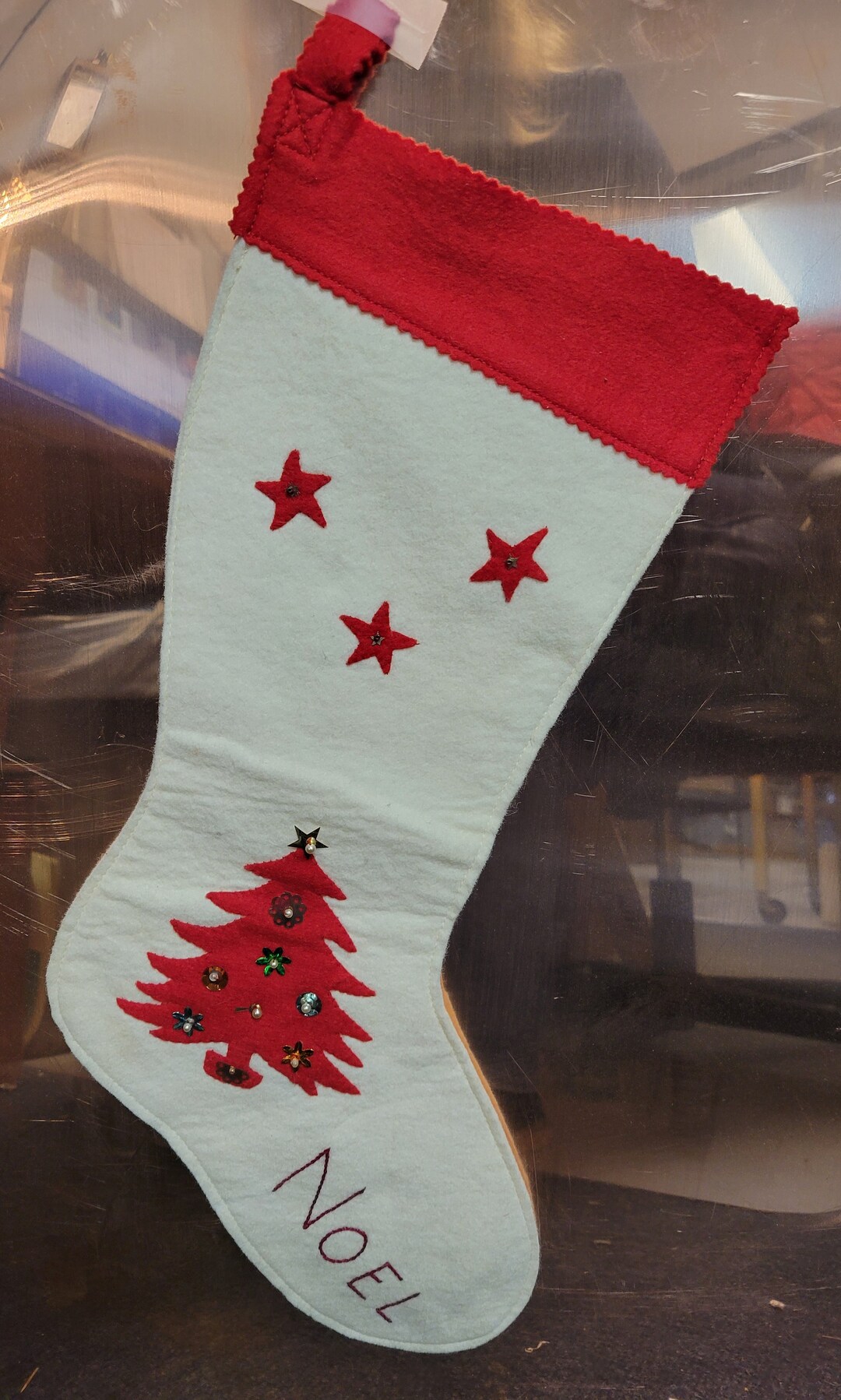 Vintage Christmas Felt Stocking Double Sided - Etsy