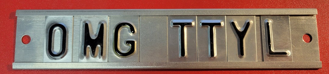 Vintage Aluminum Letter Sign "omg Ttyl" - Etsy