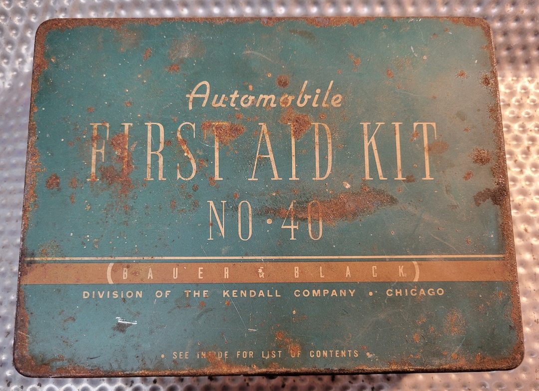 Vintage Metal Automobile First Aid Box - Etsy