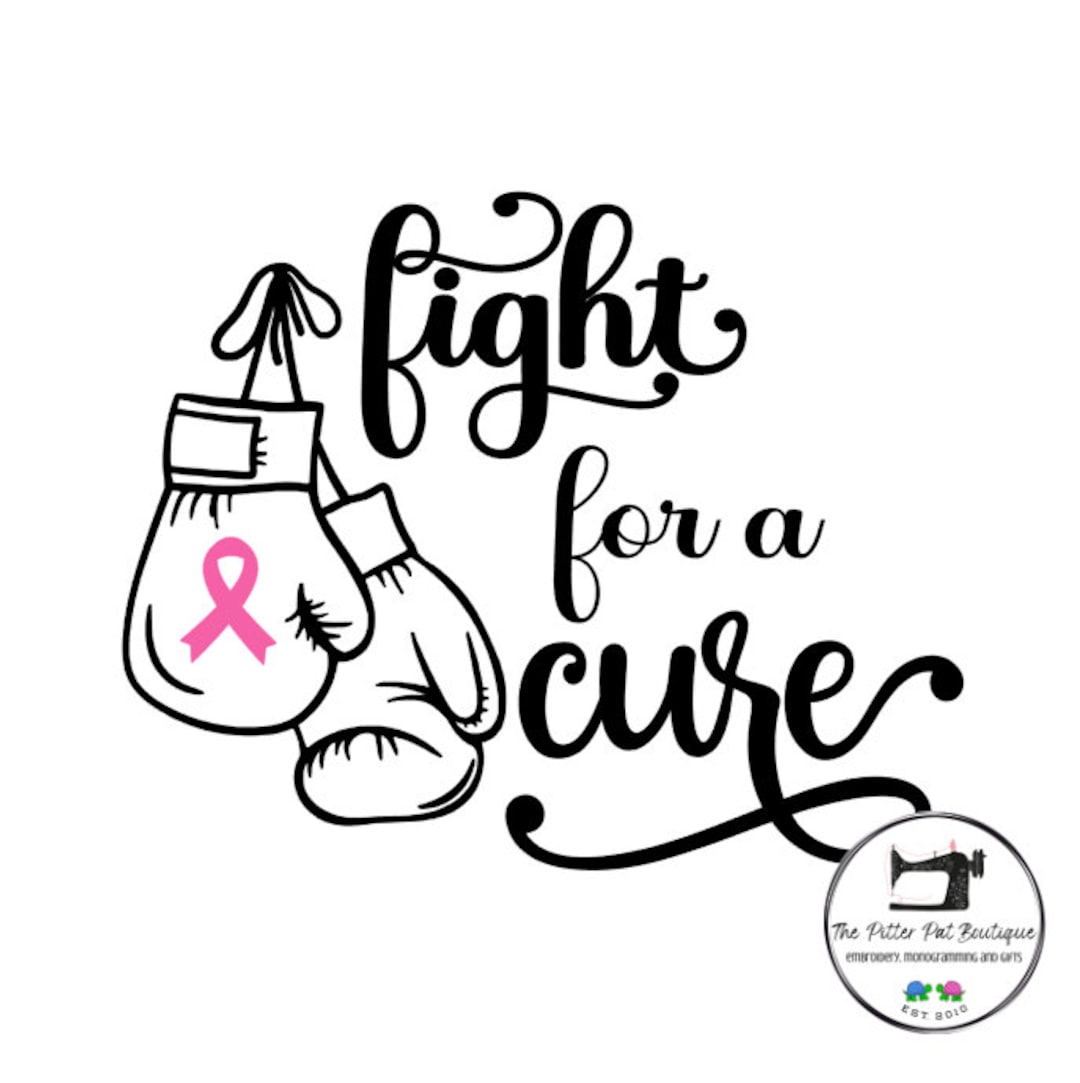 Breast Cancer Boxing Gloves Fight for A Cure SVG - Etsy UK