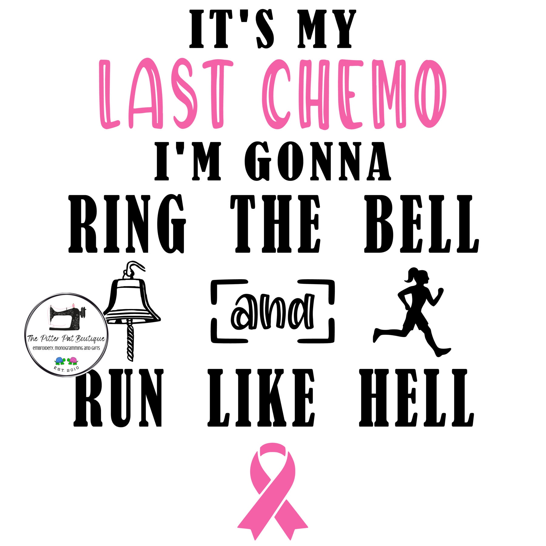 Breast Cancer SVG. Breast Cancer Last Final Chemotherapy Chemo SVG Ring That Bell and Run Like ...