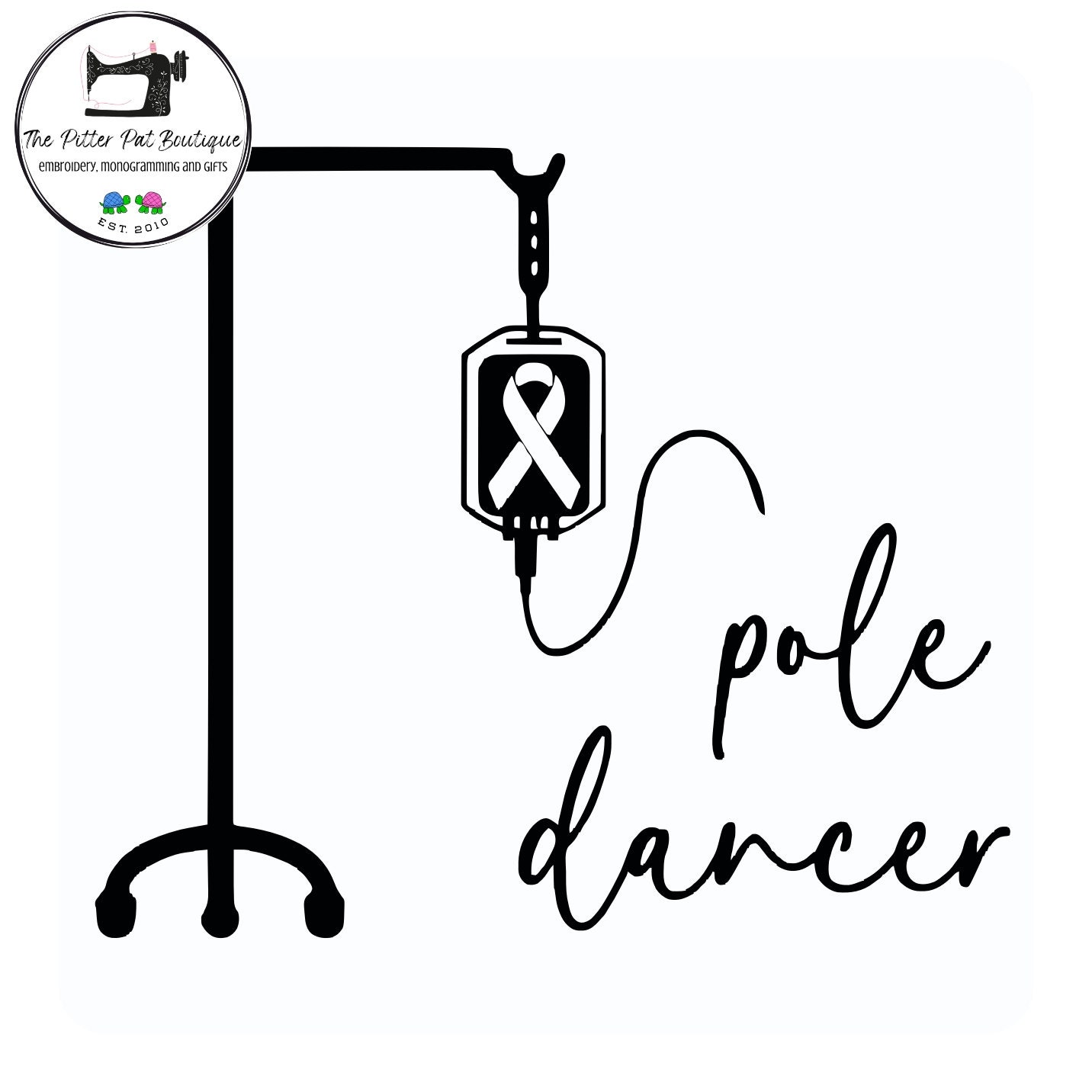 Breast Cancer Chemotherapy Chemo Pole Dancer SVG - Etsy
