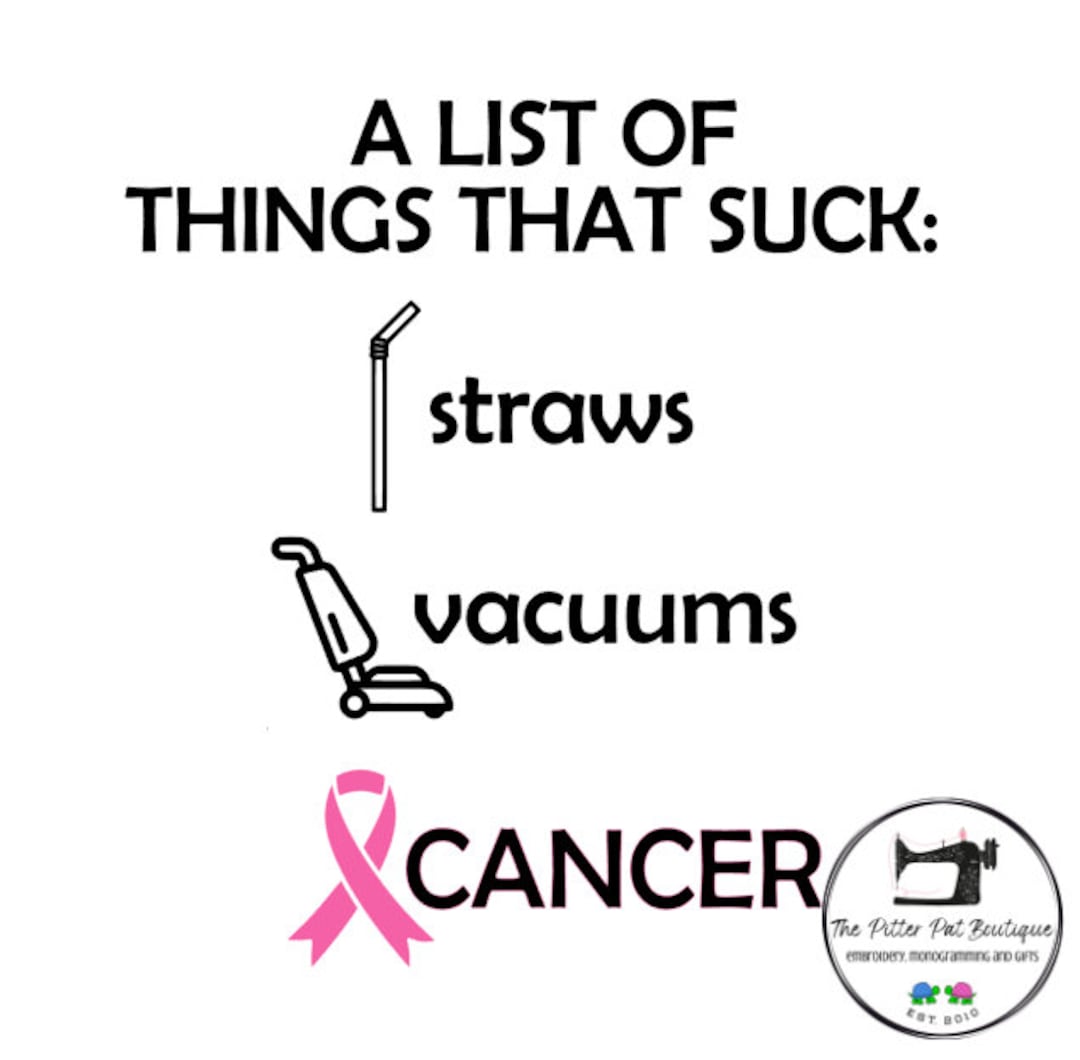 Breast Cancer Sucks. Cancer List of Things That Suck. Cancer Sucks SVG ...