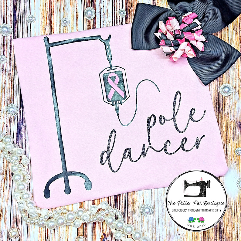 Breast Cancer Chemotherapy Chemo Pole Dancer SVG - Etsy