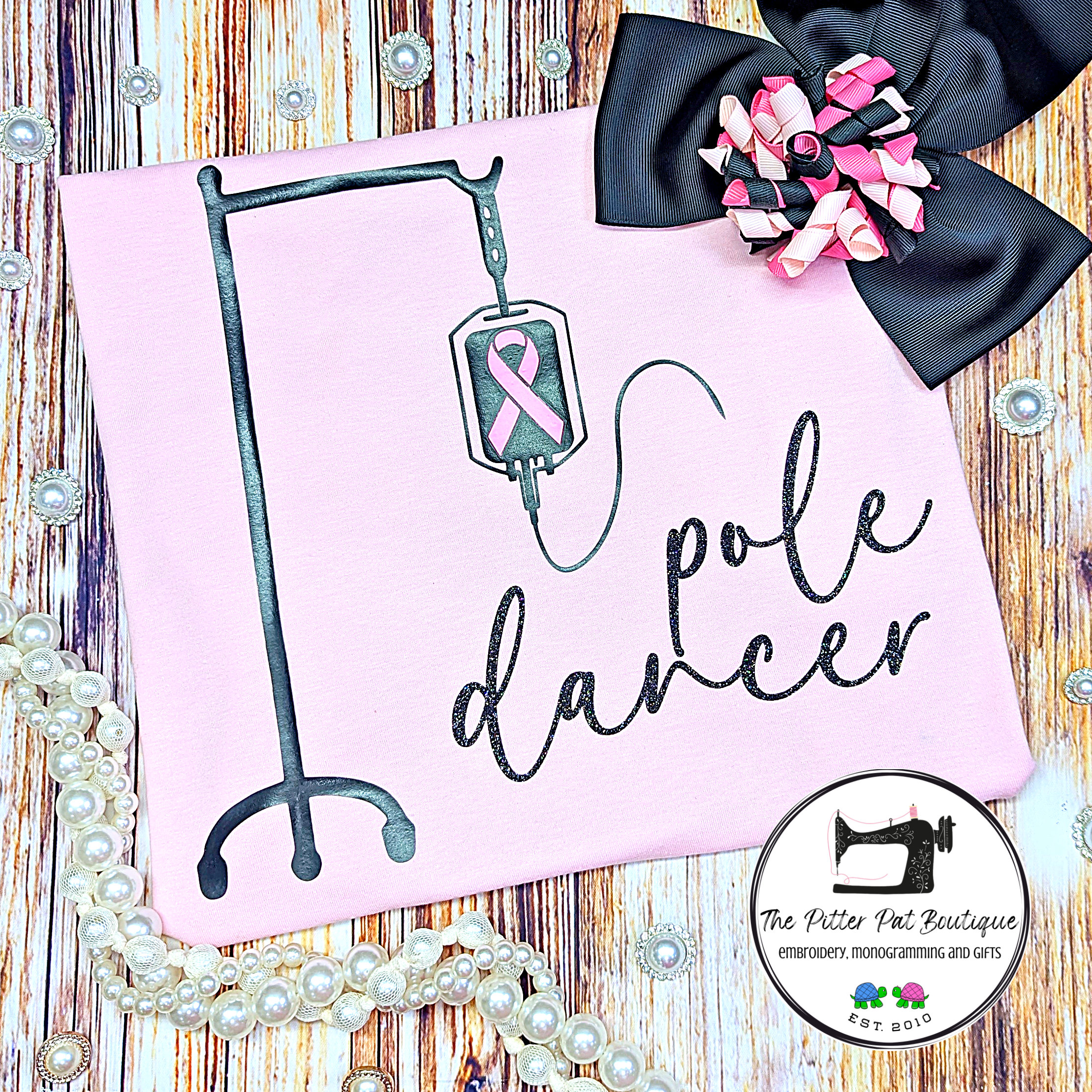 Breast Cancer Chemotherapy Chemo Pole Dancer SVG - Etsy