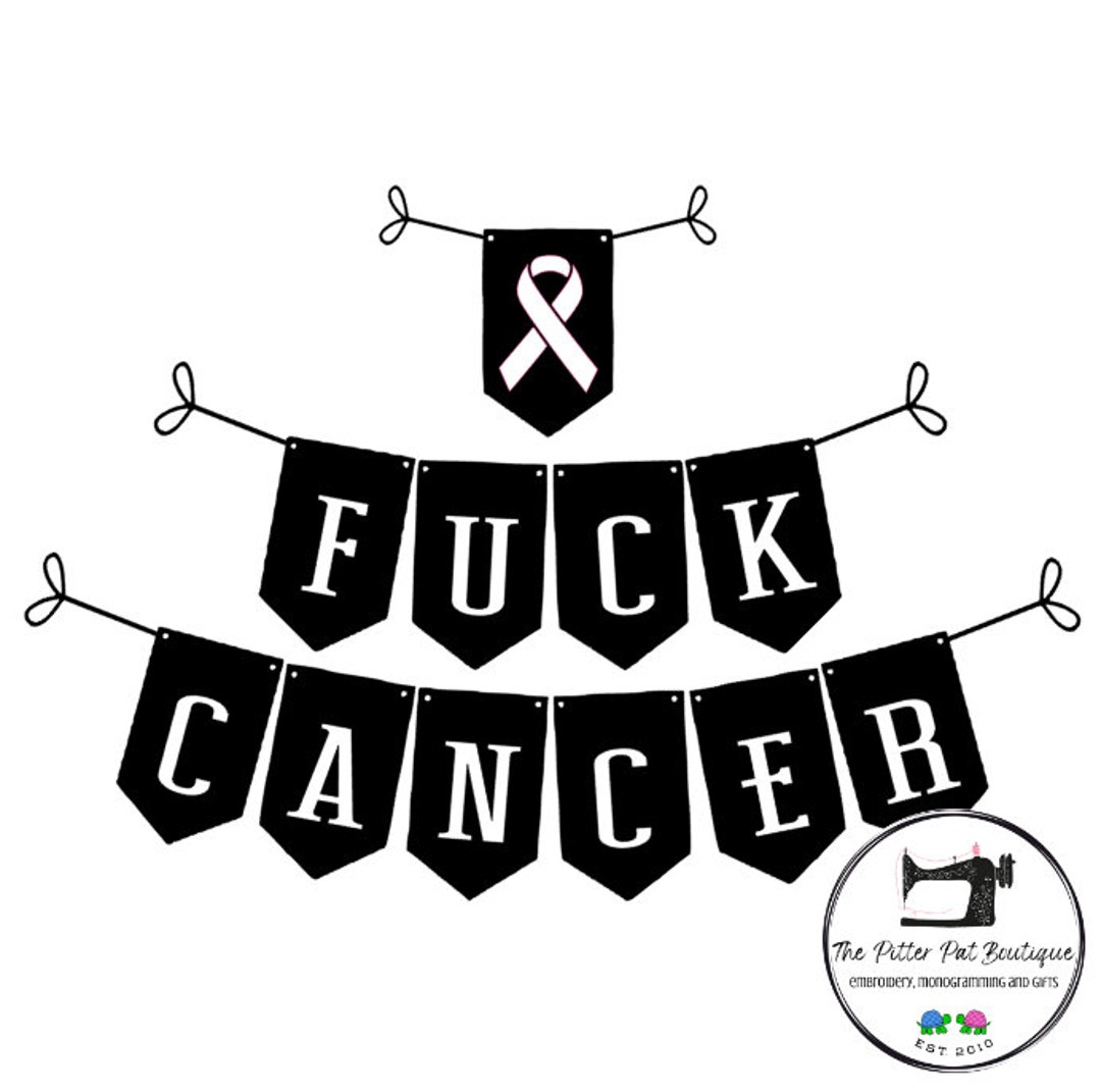 Breast Cancer SVG. Eff Cancer SVG. F Cancer Svg. Cancer Banner SVG - Etsy
