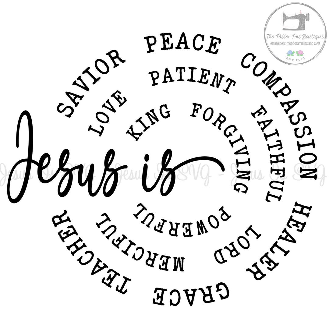 Jesus is SVG. Jesus Characteristics. Jesus Descriptions. Savior. Lord ...
