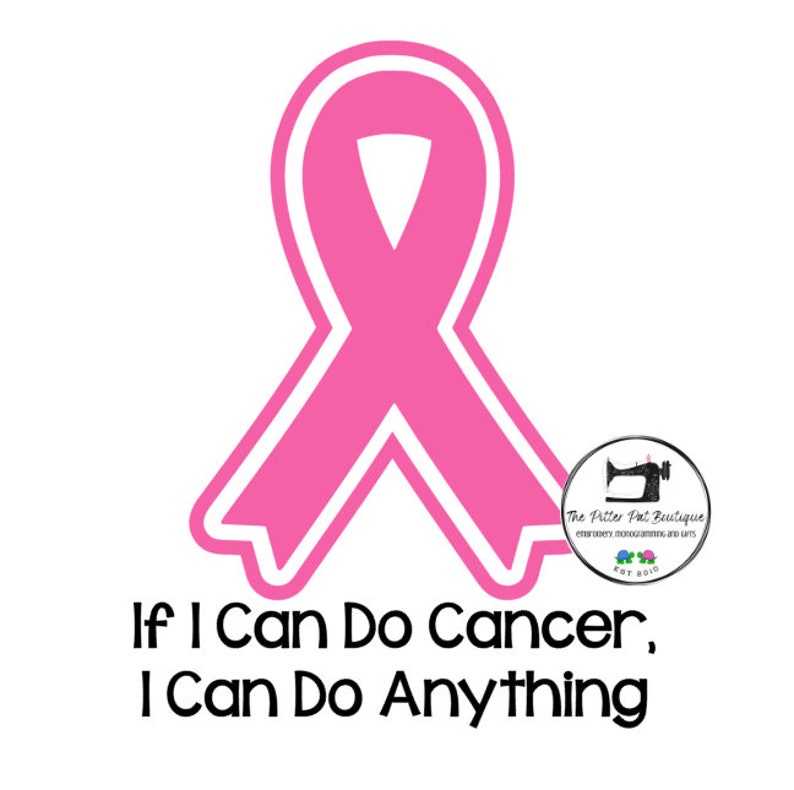 Breast Cancer Ribbon SVG: 'I Can Do Anything' Design - Etsy