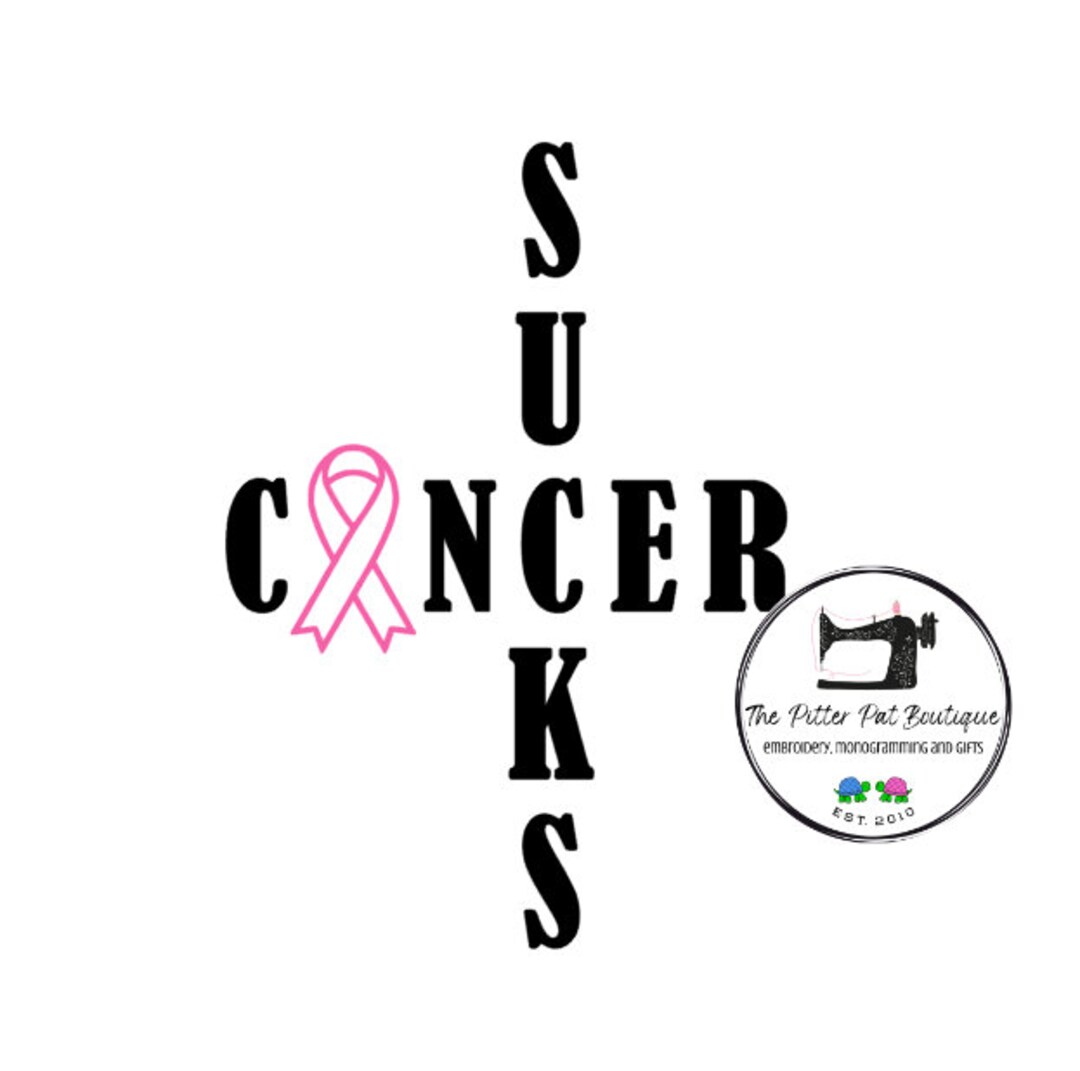 Breast Cancer SVG Cancer Sucks SVG - Etsy