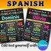 SPANISH Carteles De Primer Dia De Escuela Easy DIY Canva Printable ...