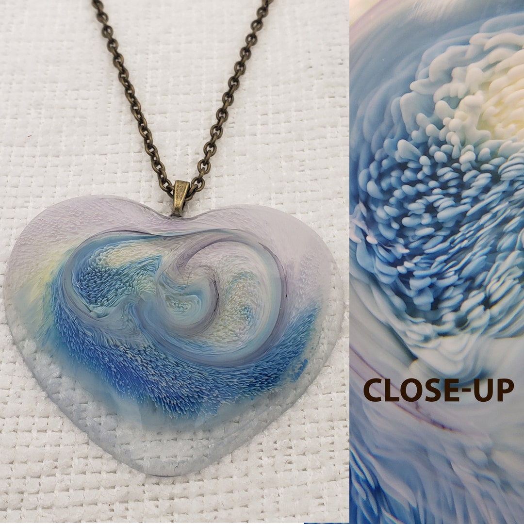 Heart Necklace for Women, Resin Pendants, Unique Resin Pendants ...