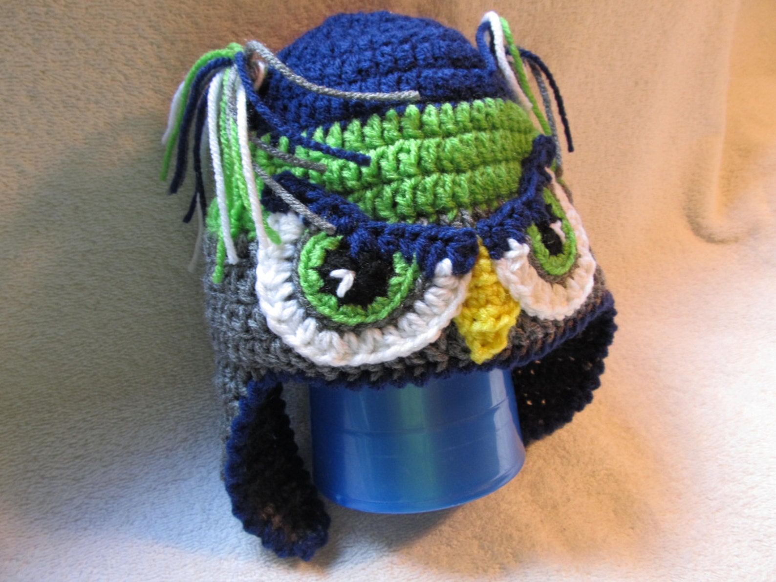 Crochet Mr or Mrs Seahawk Hats Mohawk or Ponytails Baby to - Etsy