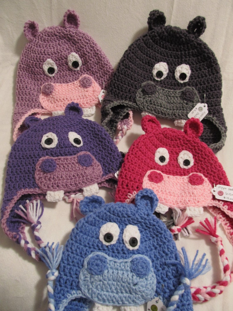 Crochet Pattern for Hippo Hat/beanie - Baby to Adult Sizes - Etsy