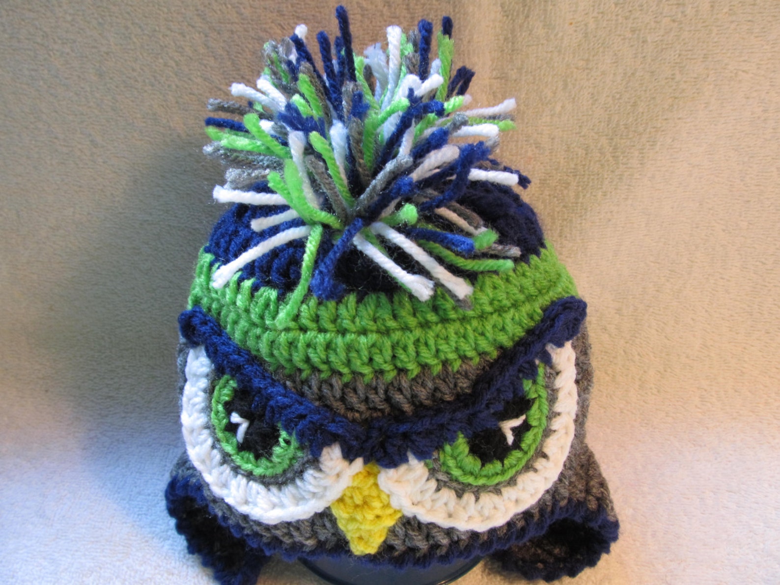 Crochet Mr or Mrs Seahawk Hats Mohawk or Ponytails Baby to | Etsy