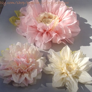 Set of 3 Giant Paper Flowers (light Pink)- Perfect Decorations for ...