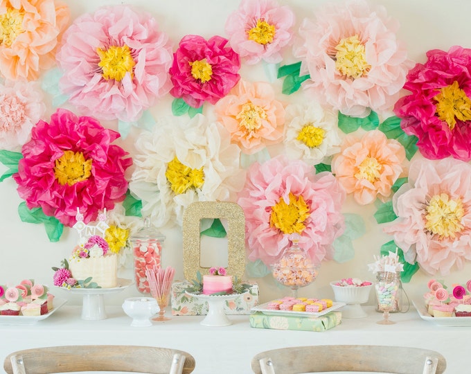 Tissue Paper Flowers for Flower Wall - Etsy