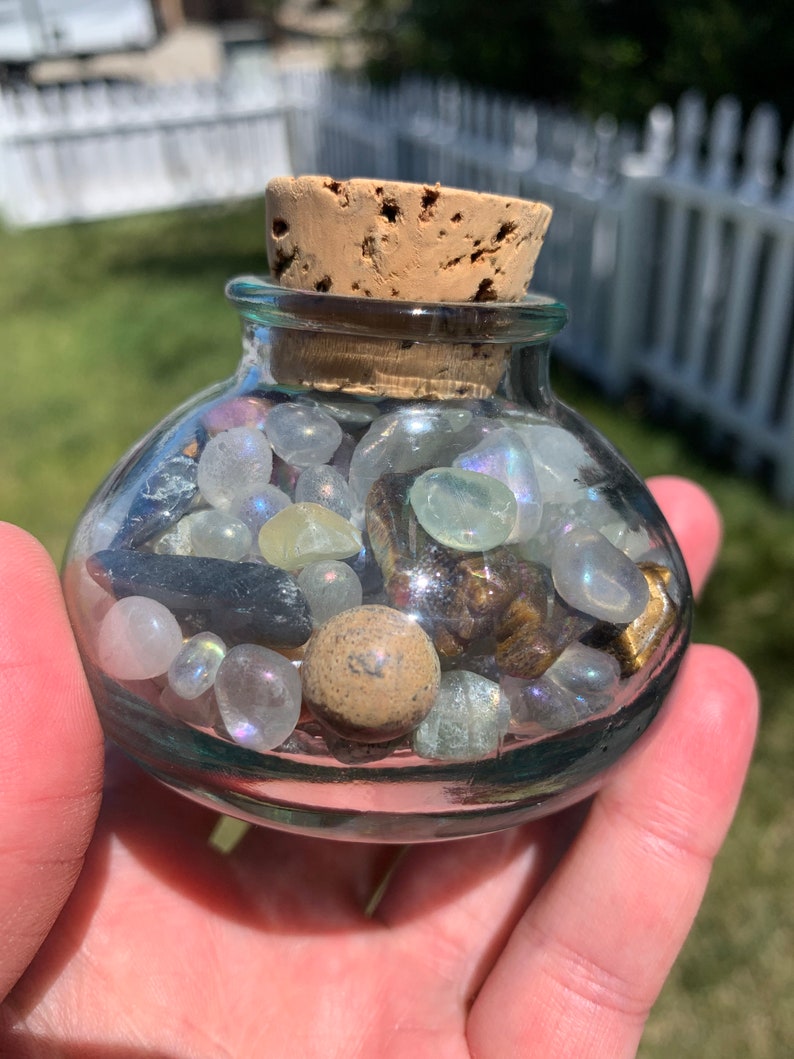 Aura Crystal Confetti Jar, Healing Crystals - Etsy