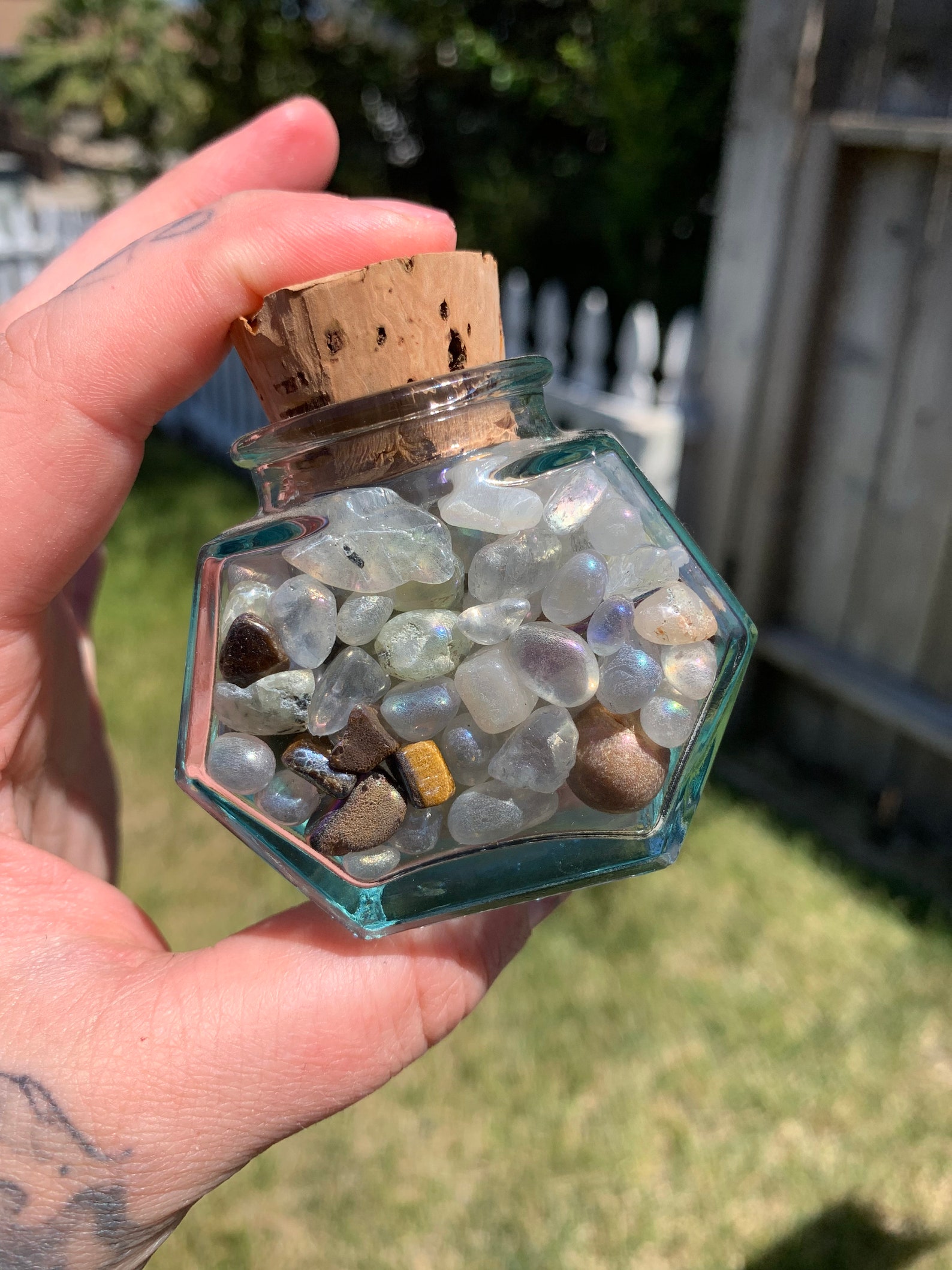 Aura Crystal Confetti Jar, Healing Crystals - Etsy