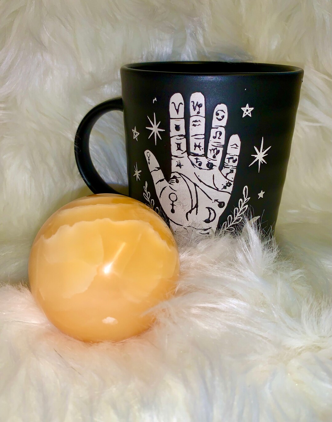 Large Orange Calcite Sphere Crystal - Etsy