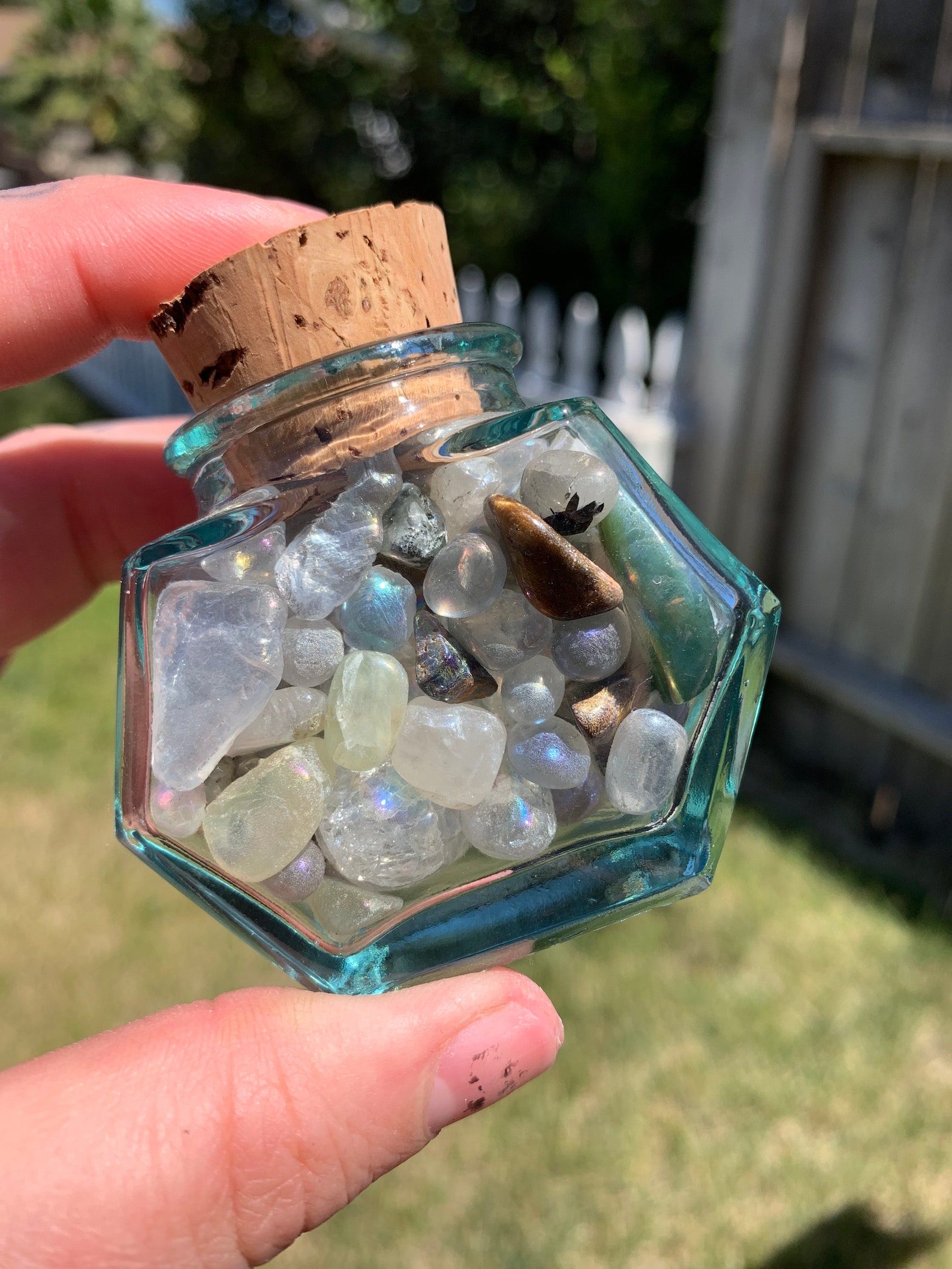 Aura Crystal Confetti Jar, Healing Crystals - Etsy